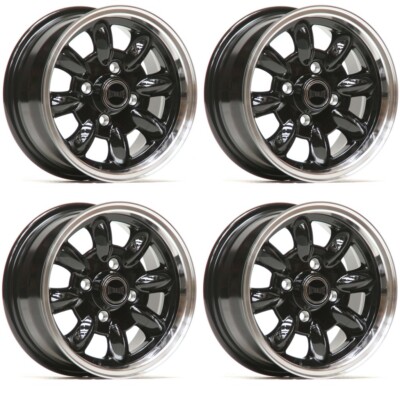 ULTRALITE CLASSIC MINI WHEELS 12" x 5J ET30 4x101.6 GLOSS BLACK LIP ...