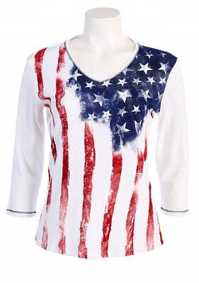 Jess & Jane shirt 15-630 stars & stripes Patriotic size m or 3x | eBay