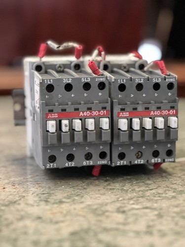 QTY 2!!! ABB A30-30-01 30A 3-Pole Contactor with 1NC Auxiliary Contact ...