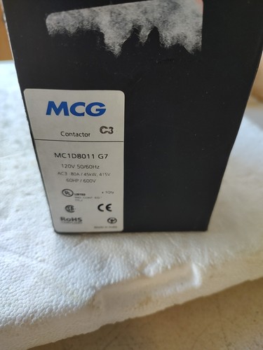 NEW MCG MC1D8011 G7 120V 50/60Hz 80A 45KW 60HP Contactor | eBay