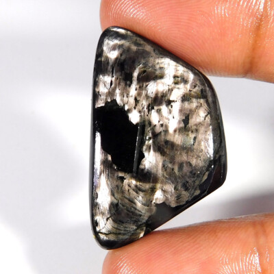 39.70Cts. 100% Natural Power Black Hypersthene Fany Cabochon Loose ...