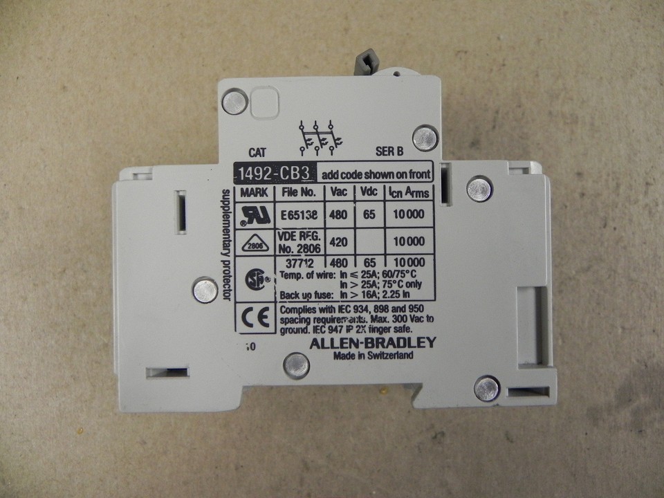 Allen Bradley 1492-CB3-G150 Circuit Breaker One Used. | eBay