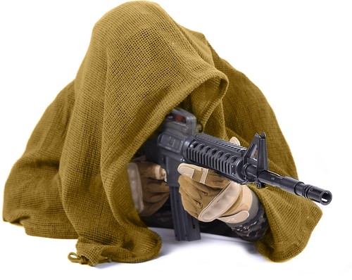 Tactical Concealment Sniper Veil Netting Mesh Hunting Scarf Head Cover ...