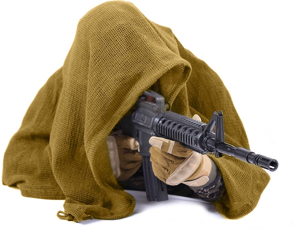 Tactical Concealment Sniper Veil Netting Mesh Hunting Scarf Head Cover ...