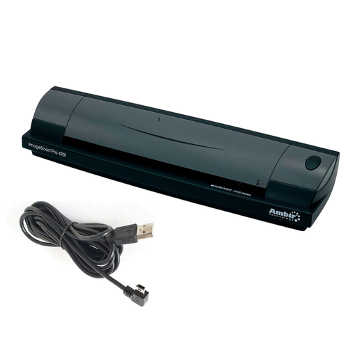 Ambir ImageScan Pro 490i Portable ID Card Scanner DS490-3 w/USB Cable ...