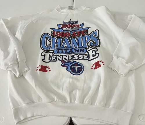 Vintage 1999 NFL Tennessee Titans Super Bowl Champions Sweatshirt Size ...