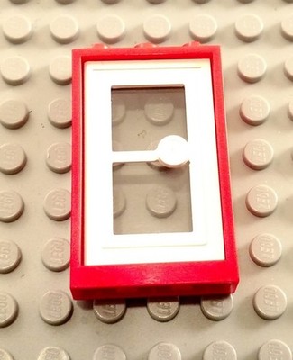 LEGO Red 1x3x4 Frame with Old Style White Door | eBay
