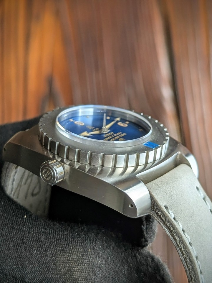 Enzo Mechana Acqua UNIQUE PIECE Brushed 1650FT Diver 44 Swiss Automatic ...