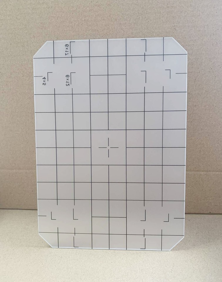 New 5x7" Ground Glass Focusing Screen with Grid 179x129x1.8mm CUSTOM ...