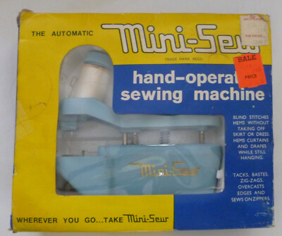 Mini-Sew Vintage Hand-operated Sewing Machine NIB | eBay