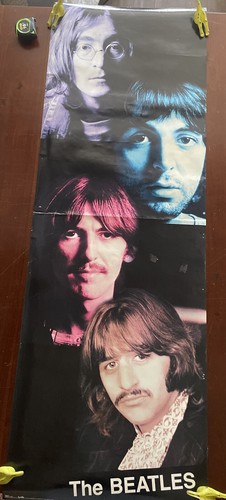 Vintage The Beatles Four Faces 62 x 21 D128 Funky Door Poster Huge ...