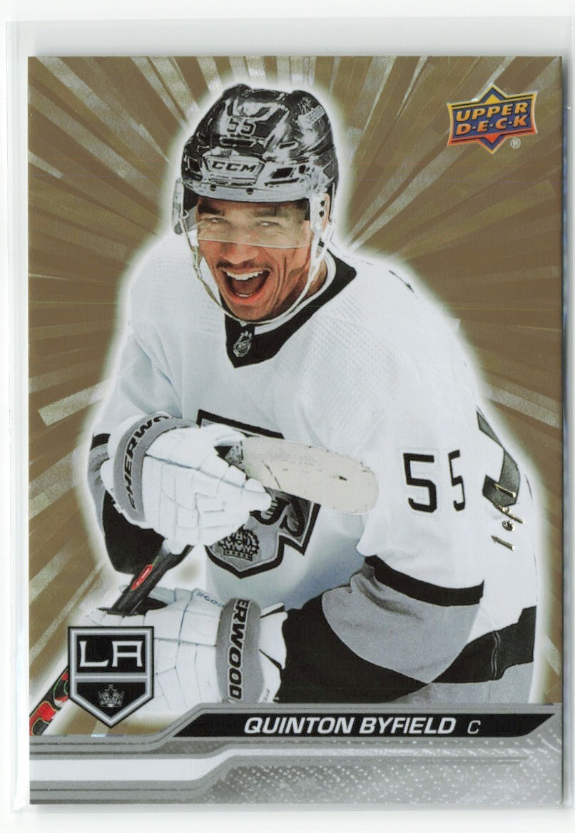 2023-24 Upper Deck Series 1 Quinton Byfield #81 Outburst Gold 1/1 Kings ...