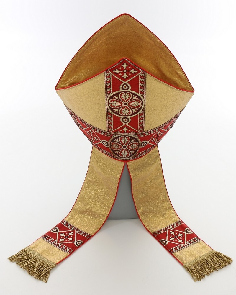Gold/red Bishop's Miter Mitre Vestment Mitre D'or Mitra Dorada Oro ...