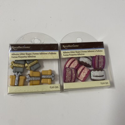 Recollections Adhesive Glitter Shapes Crafts/Scrapbooking Cake And ...