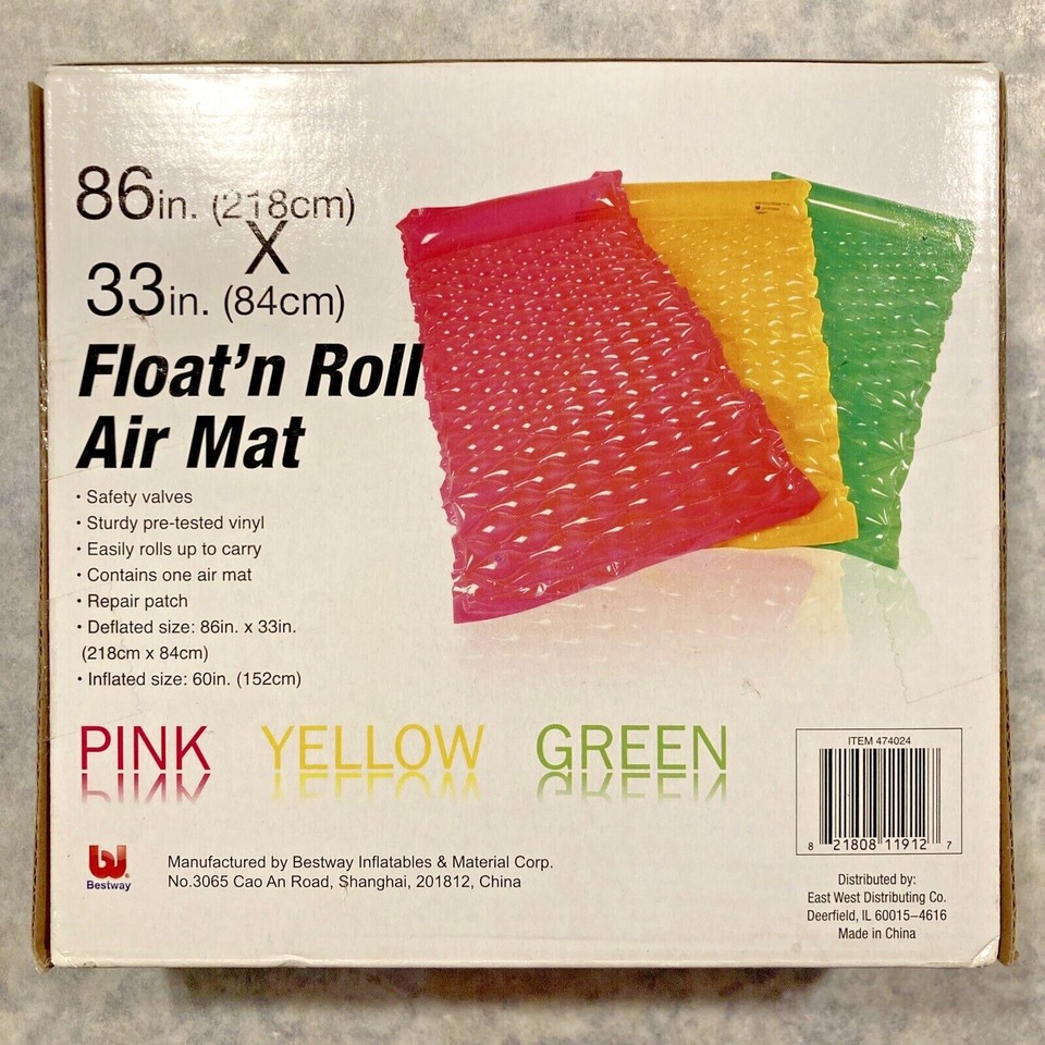 Olympia Swim Float'n Roll Air Mat 86" x 33" Deflated - 60" Inflated ...