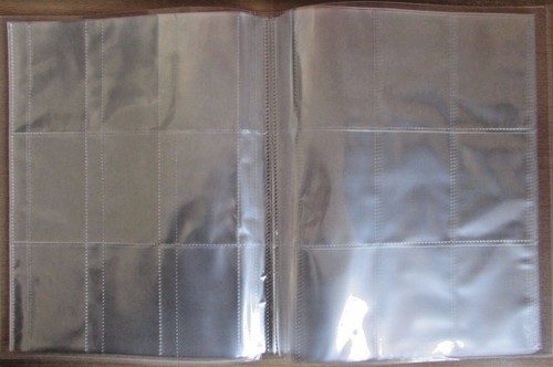 5 x Clear Cover Trading Card Album Portfolio 9 Pocket Pages with 32 ...