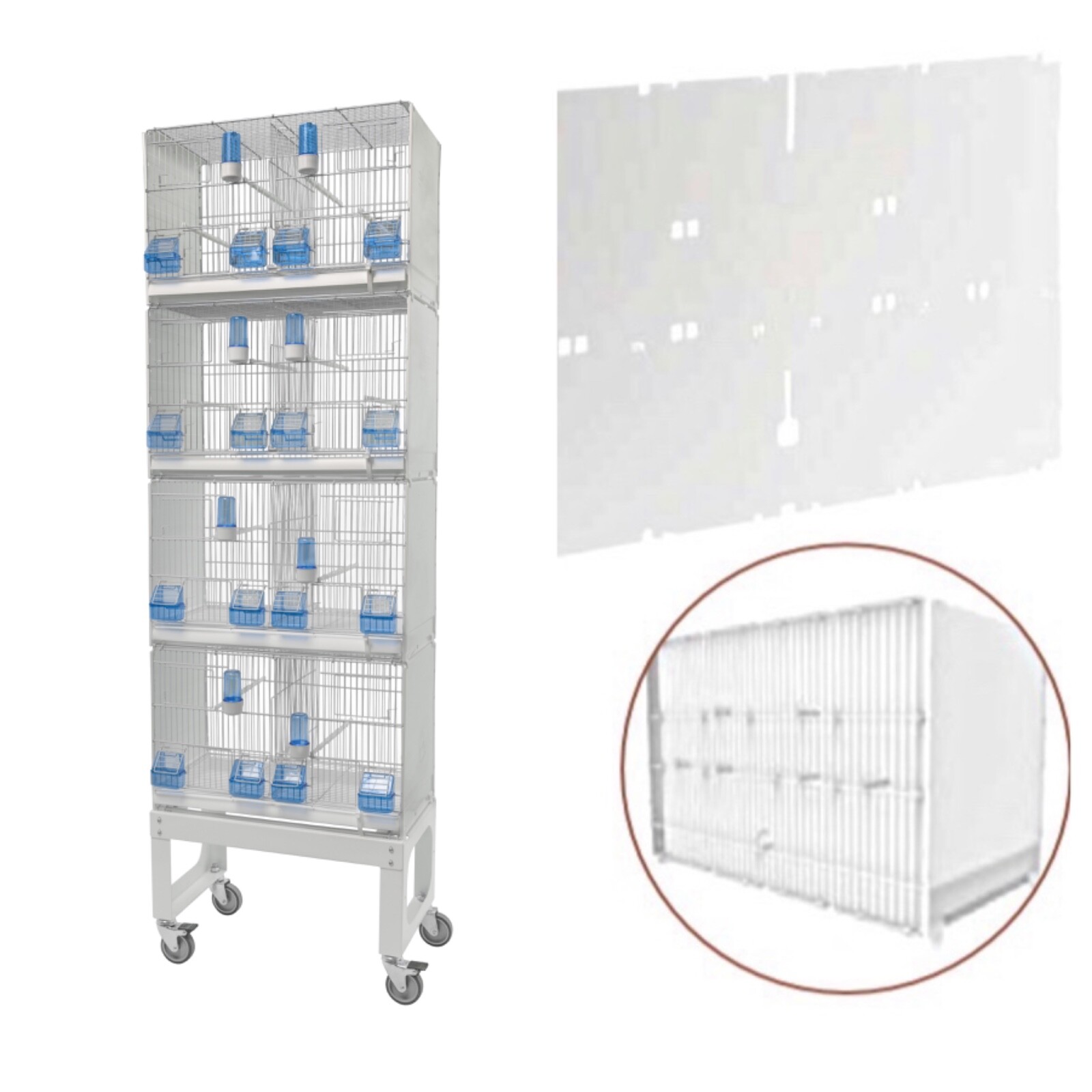 Plastic Italian Double Breeding Cage & Divider - Budgie, Canary Finch ...