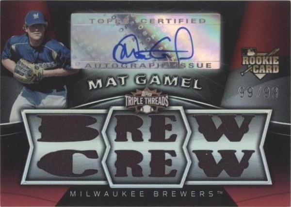 2009 Topps Triple Threads - Rising Stars #124 Mat Gamel /99 (AU, MEM ...