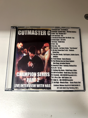 RARE DJ CUTMASTER C CHAMPION SERIES PT 2 LIVE INTERVIEW WITH NAS ...