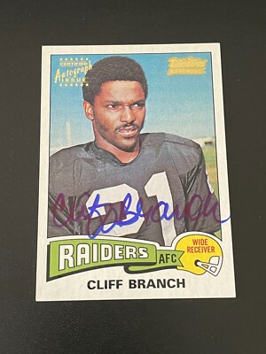 2001 Topps Archives Legends Cliff Branch On Card Auto Autograph RARE ...