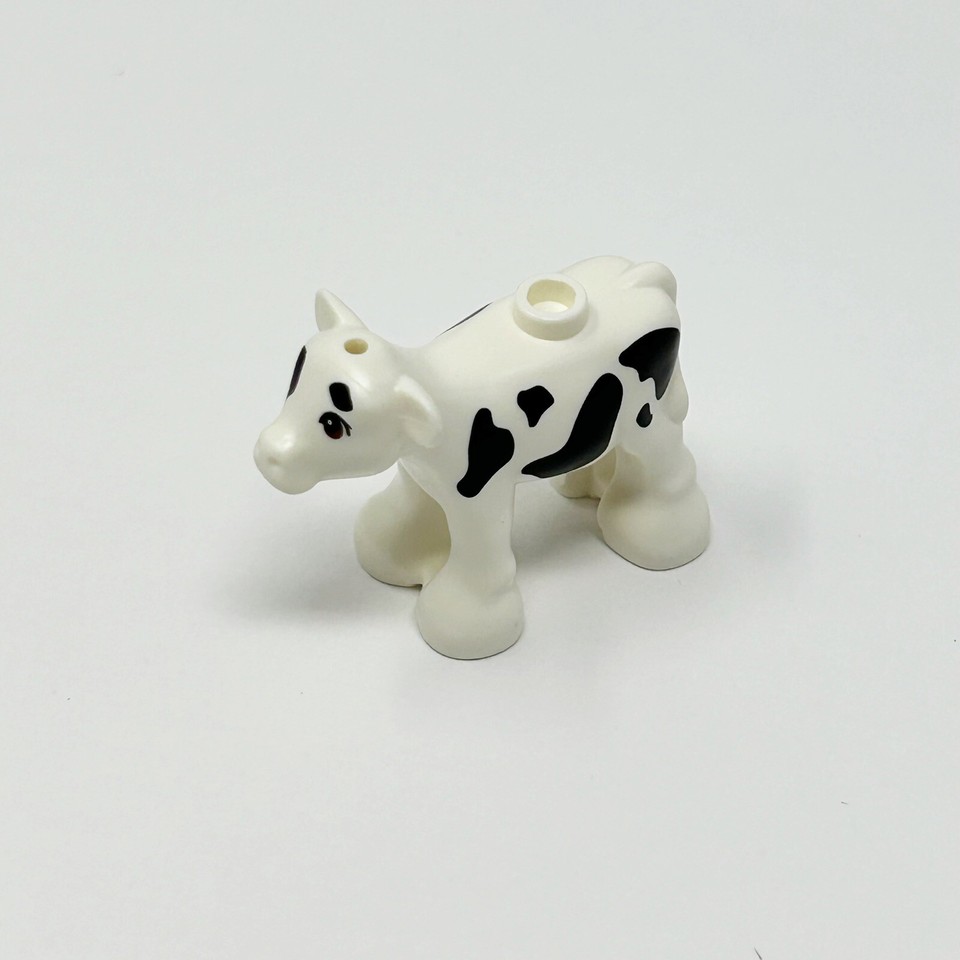 LEGO Farm Animal CALF Cow Baby White Black Spots (1) | eBay