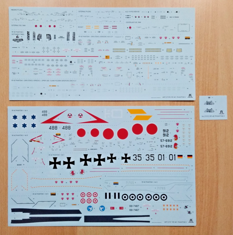 18-2737 ITALERI 1:48 Scale McDONNELL-DOUGLAS RF-4E PHANTOM Plastic ...