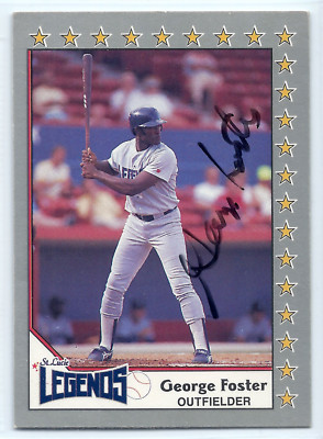 George Foster signed 1989-90 Pacific Senior League, Cincinnati Reds ...