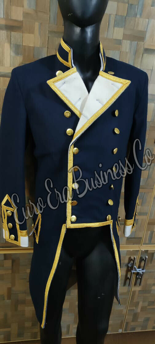 Napoleonic British Naval Captain Full Dress Frock Coat Jacket In All ...