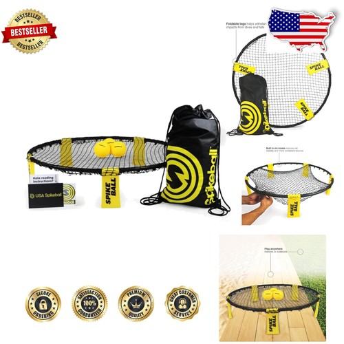 Durable Outdoor Roundnet Game Set with Three Balls - Thrilling Lawn ...
