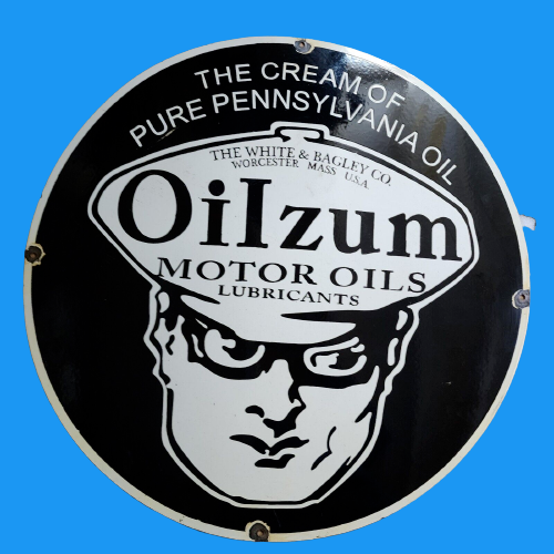 Porcelain Oilzum Enamel Sign Size 30x30 Inches Double Sided | eBay