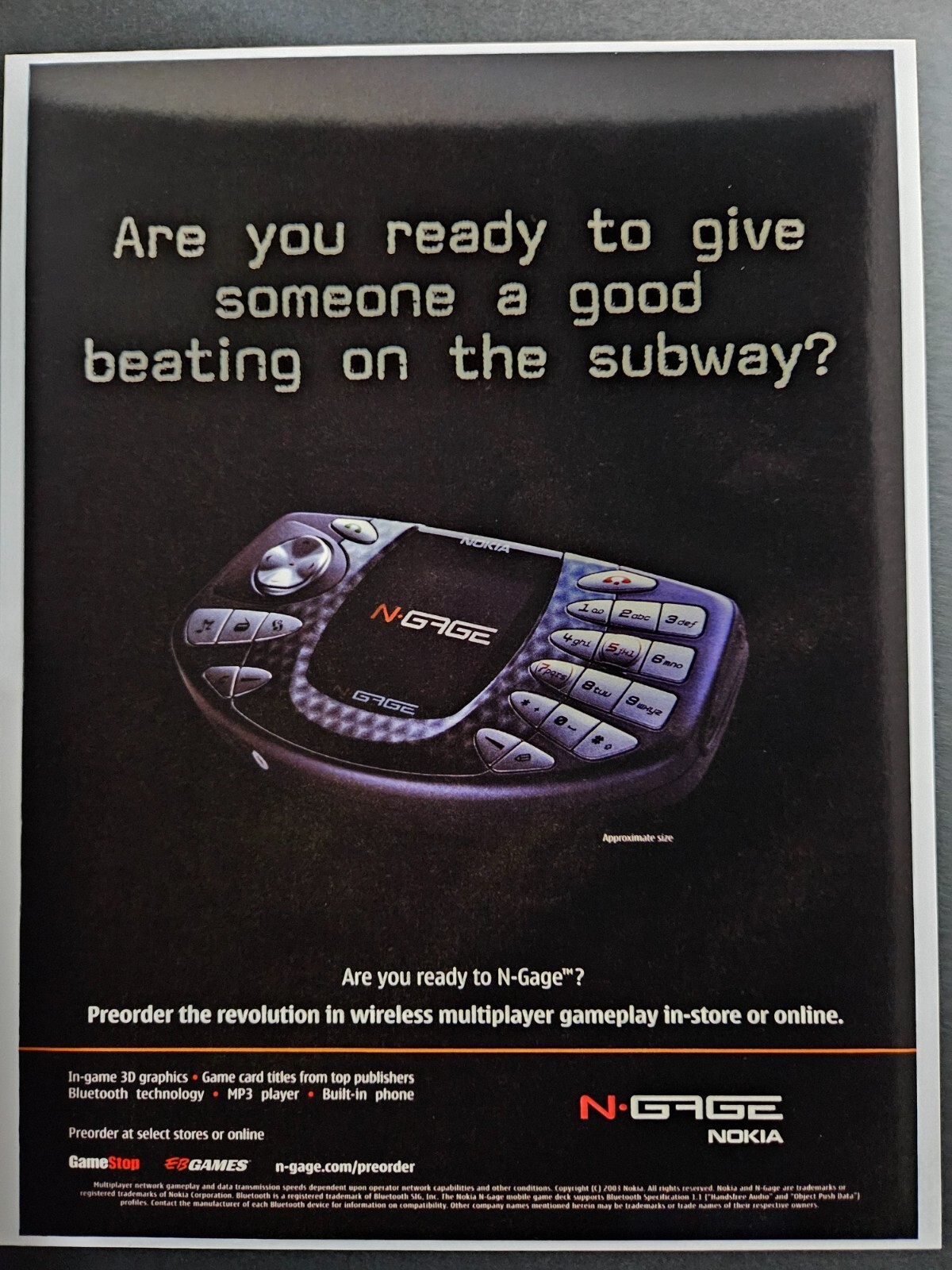 N-Gage by Nokia Handheld System Console Phone Promo Ad Art Print Wall ...