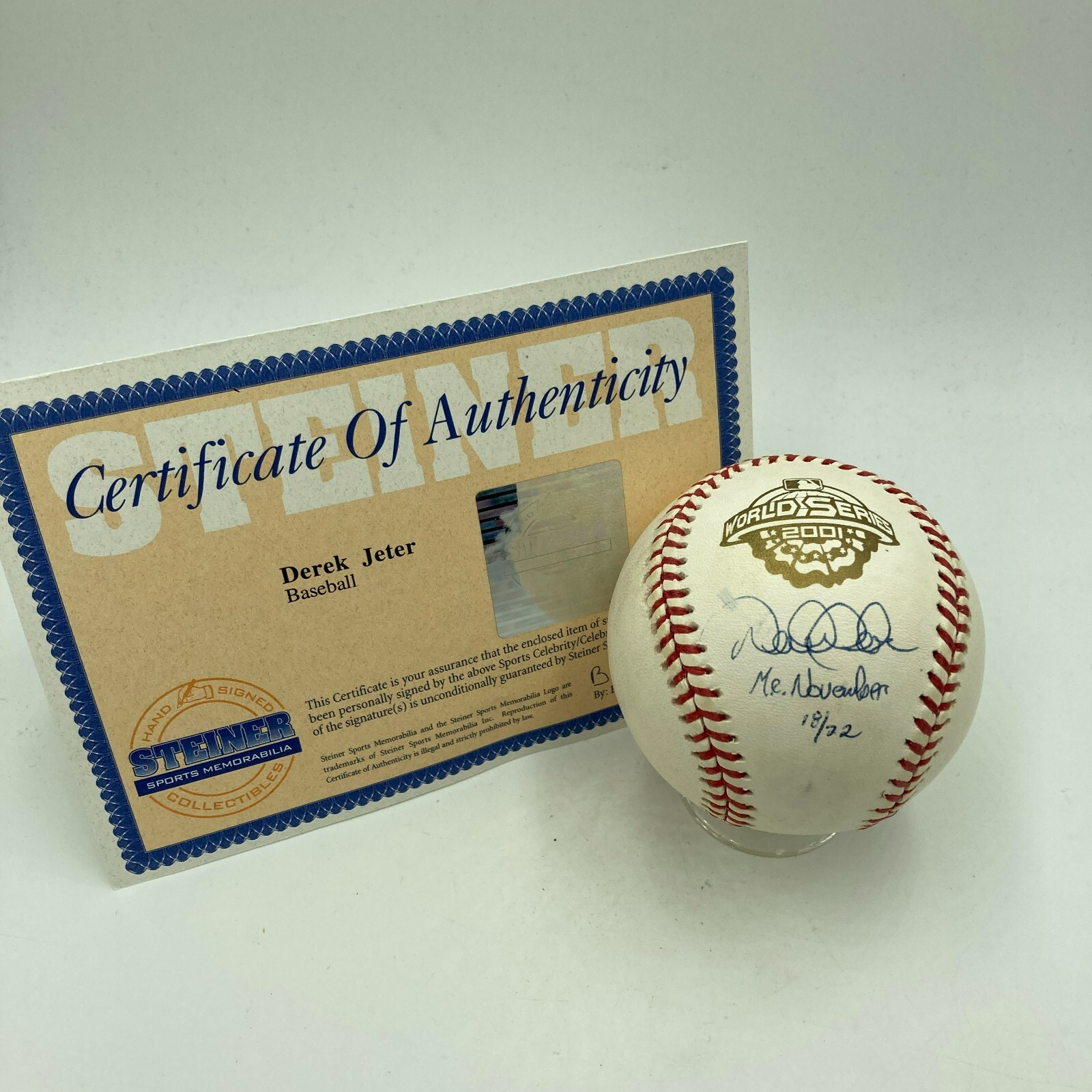 Derek Jeter | Autographed Baseball Memorabilia & MLB Merchandise