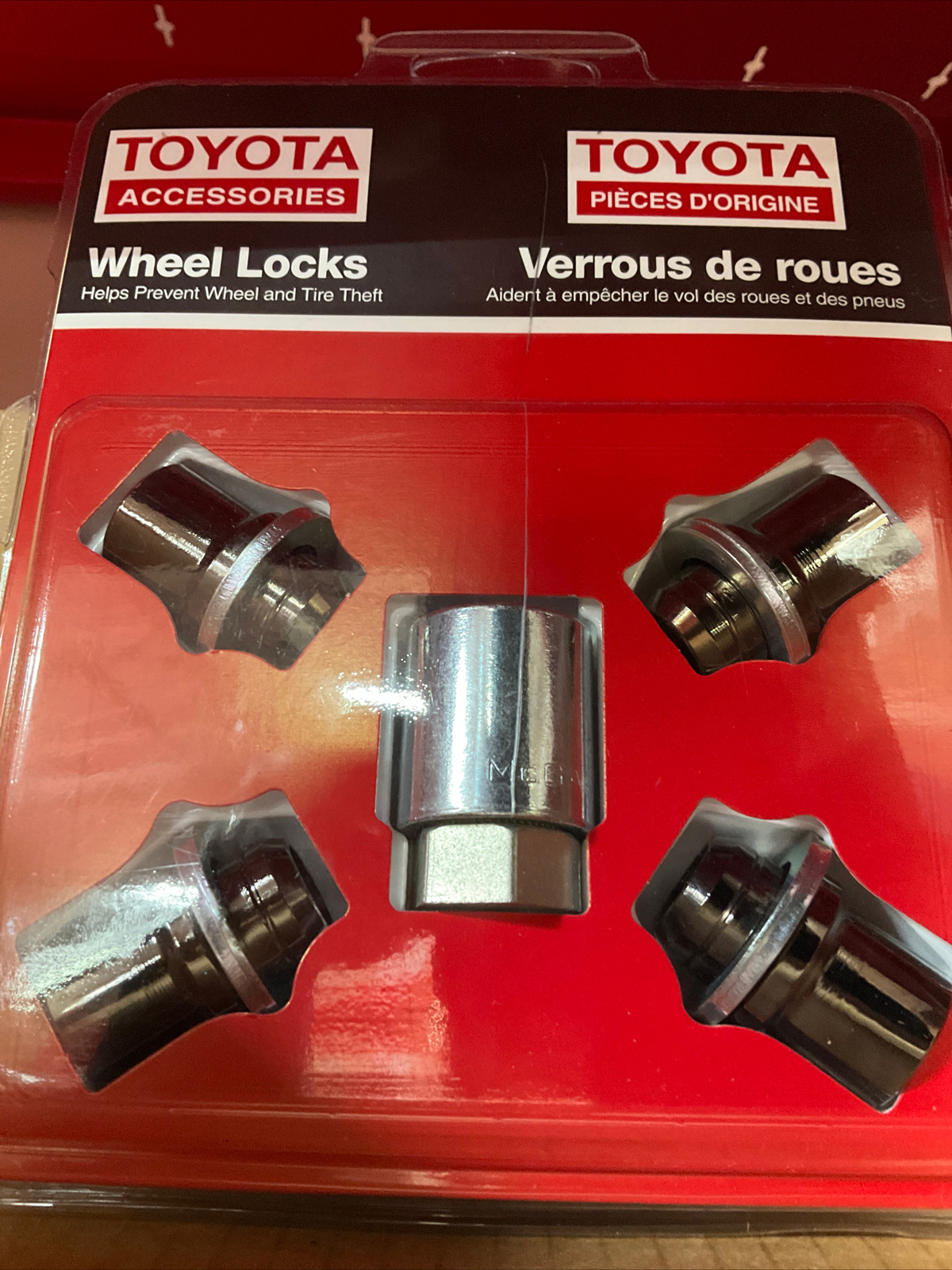 Genuine Toyota Avalon Camry RAV4 Sienna Black Chrome Wheel Lock Set ...