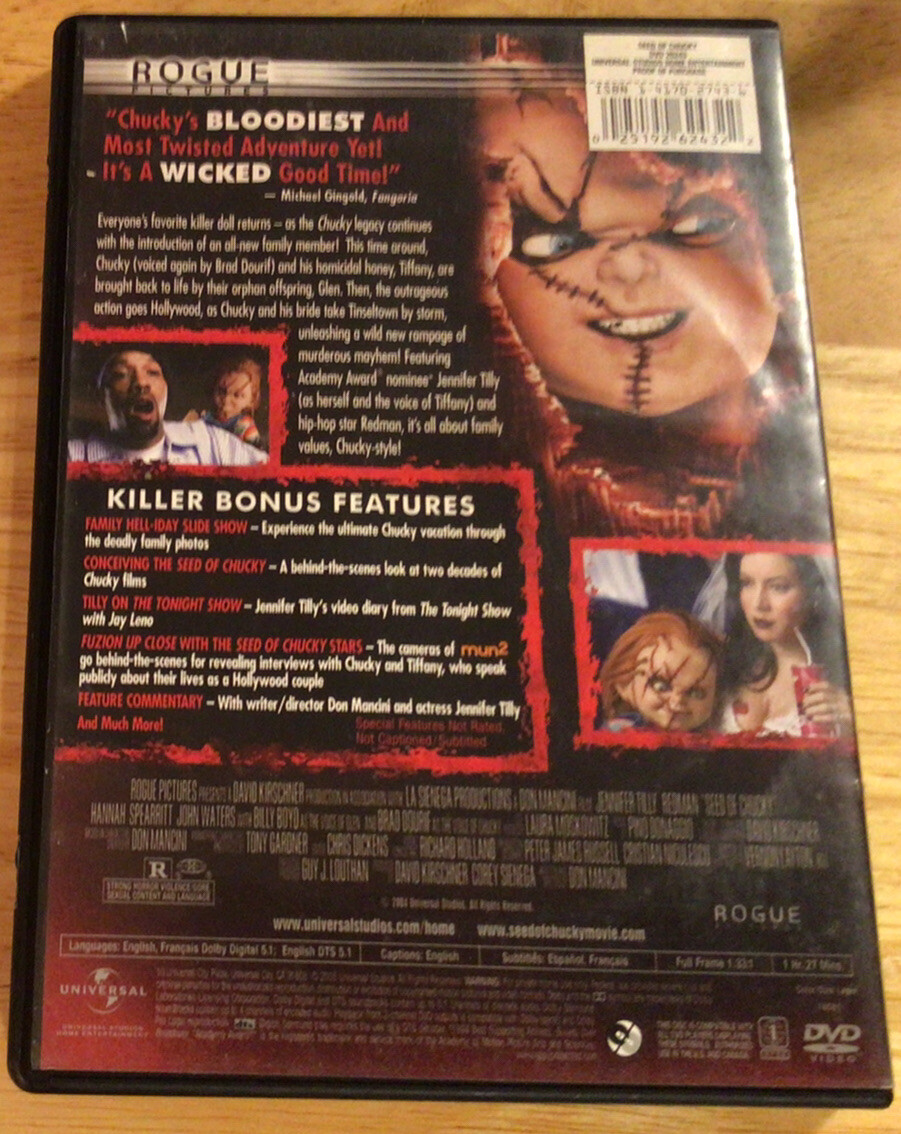 Seed of Chucky, DVD, Time to Raise Some He$$, Full Screen | eBay