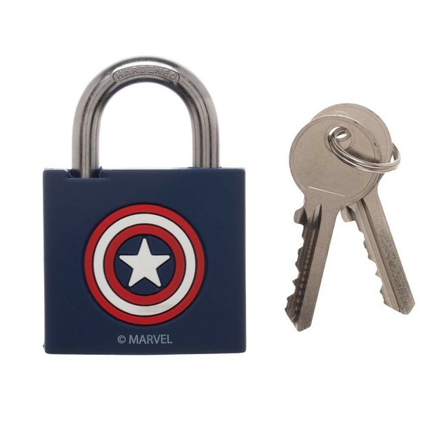 Captain America Padlock With 2 Keys Marvel Comics Lock for Lockers ...