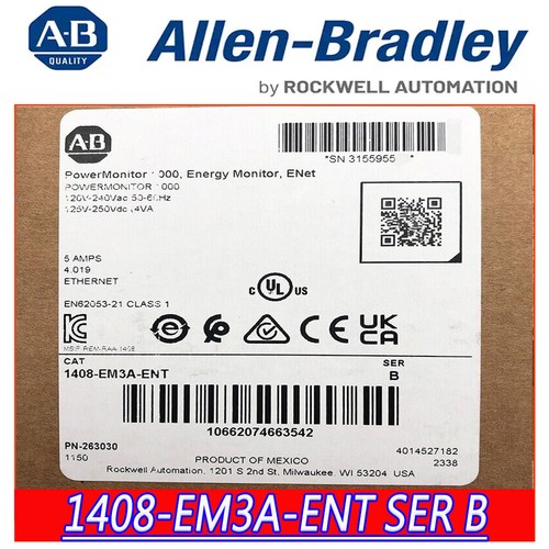 allen bradley 1408-EM3A-ENT PowerMonitor 1000, Energy Monitor, ENet New ...