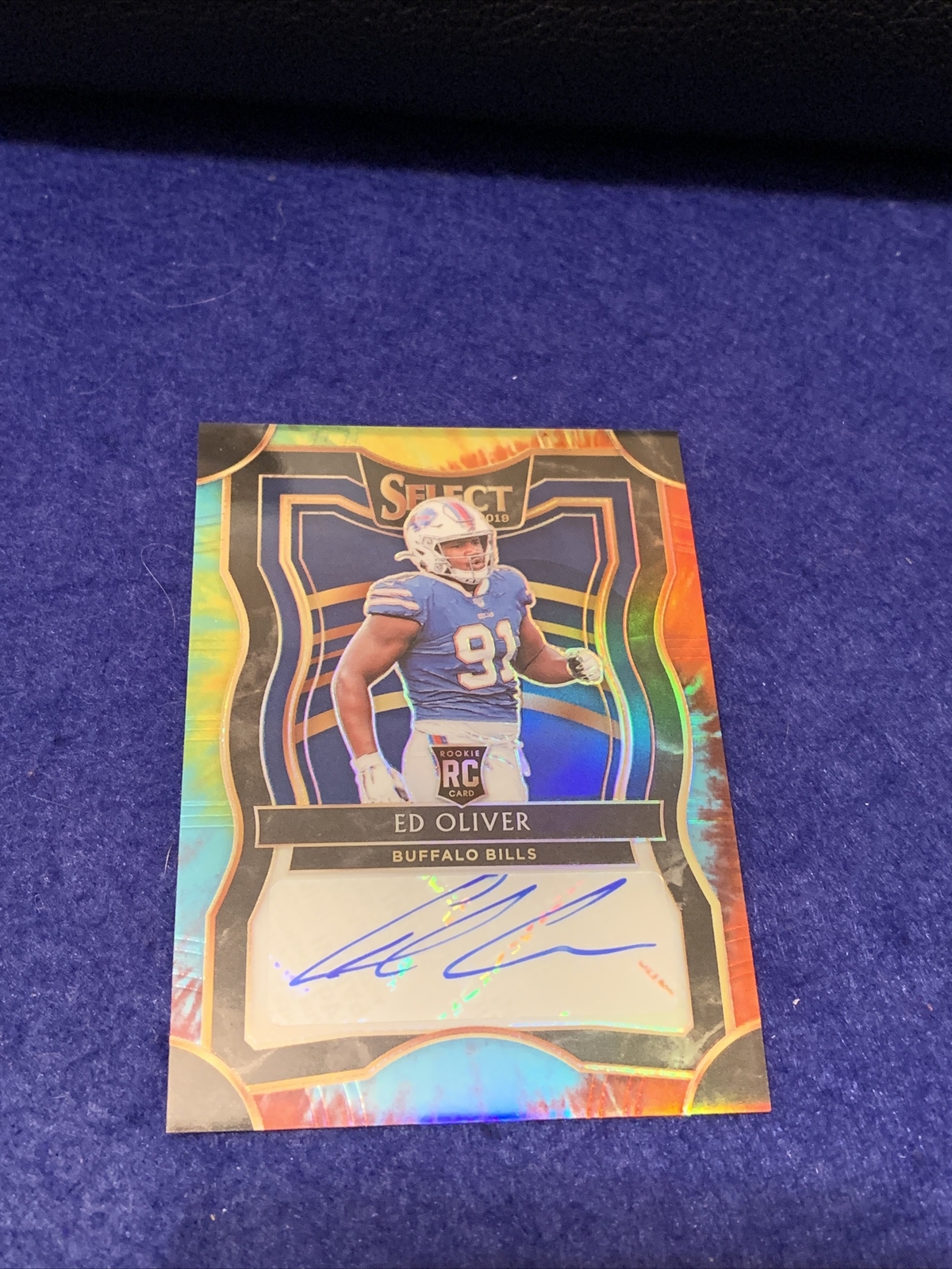 2019+Panini+Select+-+Rookie+Signatures+Tie-Dye+Prizm+%23RS-36+Ed ...
