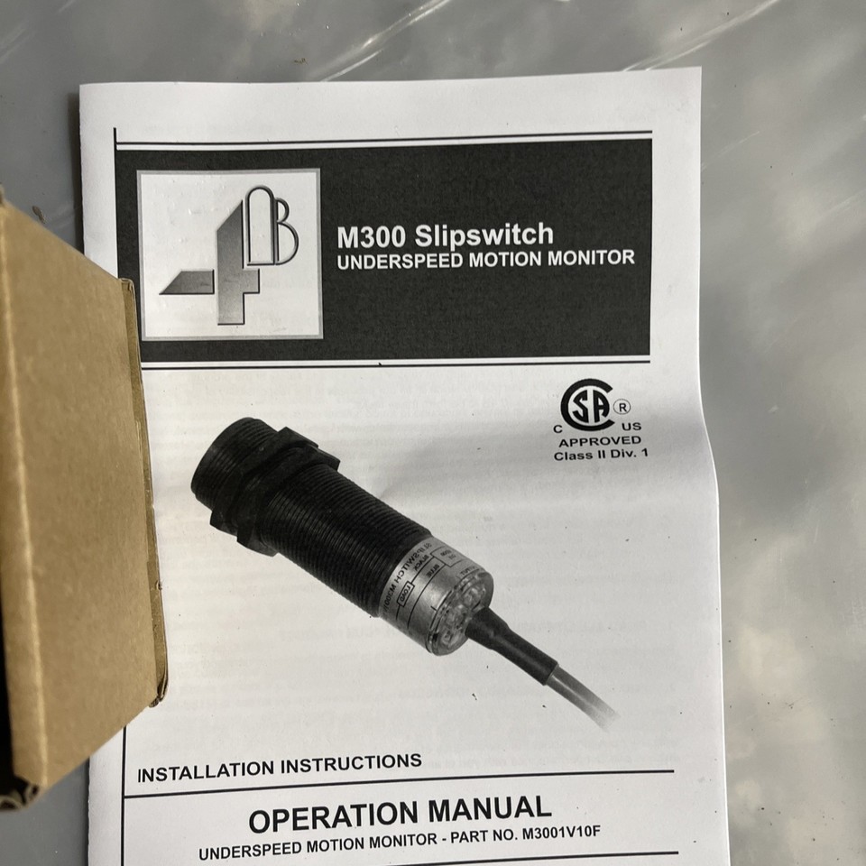4B Components M300 Slipswitch Inductive Proximity Sensor M3005V10CA | eBay