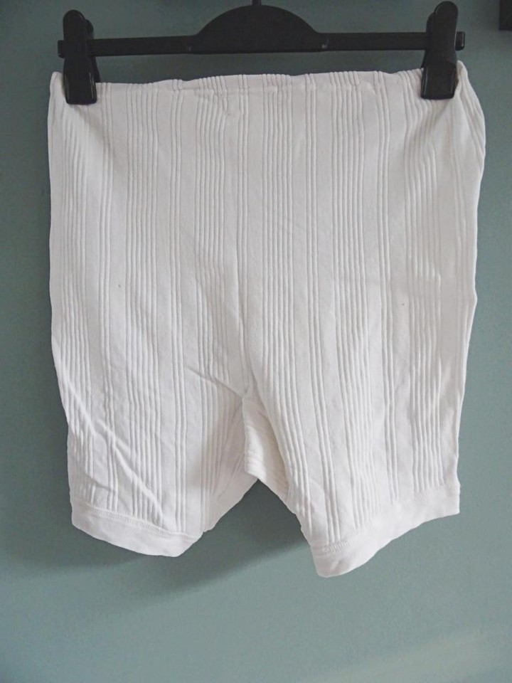 Vintage Directoire Knickers Panties 1960s White Ribbed Cotton Ladies 32 ...