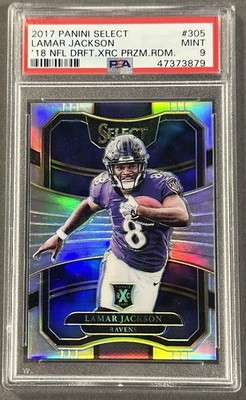 2017 Panini Select Lamar Jackson Silver Prizm XRC Rookie PSA 9 ‘18 ...