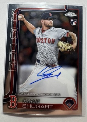 2025 Topps Chrome - Chase Shugart (RC) - Rookie Auto #RA-CS - Red Sox ...