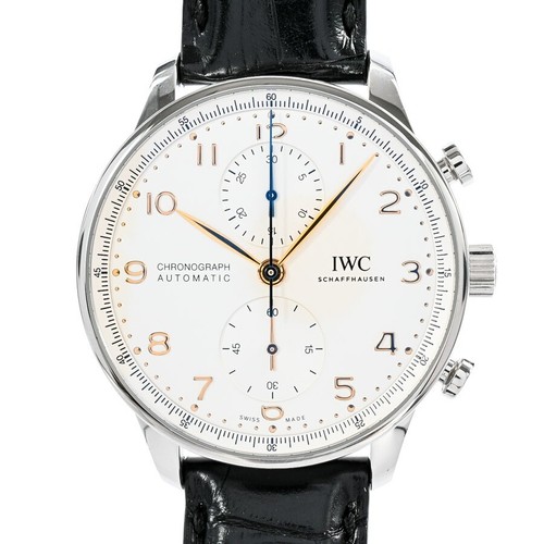 IWC Portugieser Chronograph Wristwatch IW371604 Silver Men's | eBay