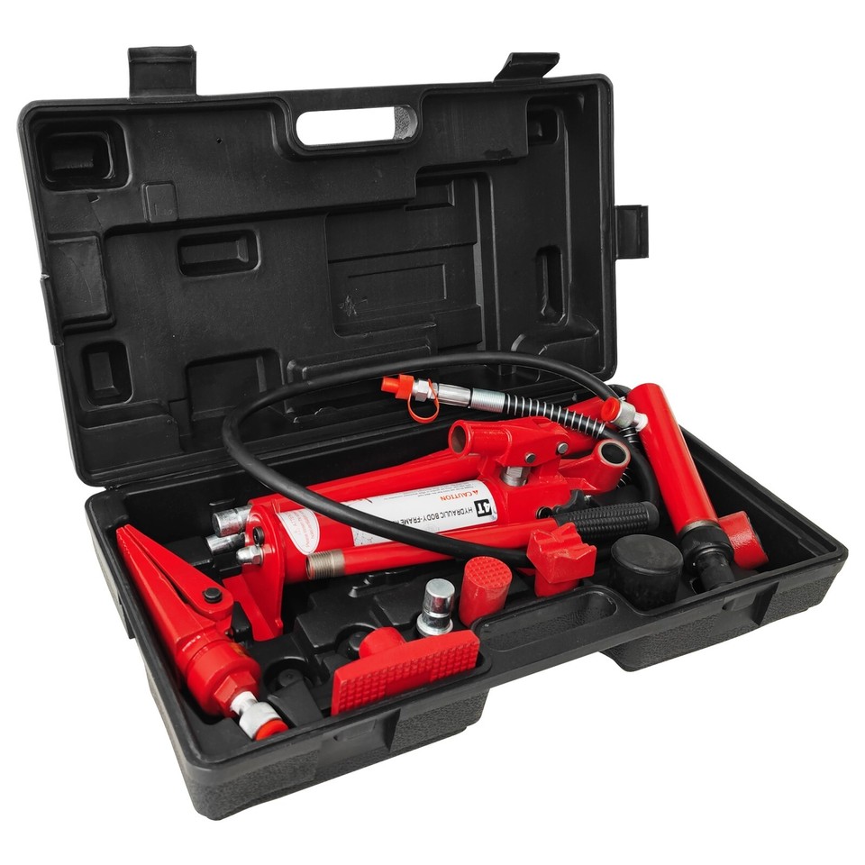 4 Ton Hydraulic Jack Car Repair Jack Tool Kit Auto Body Frame ...