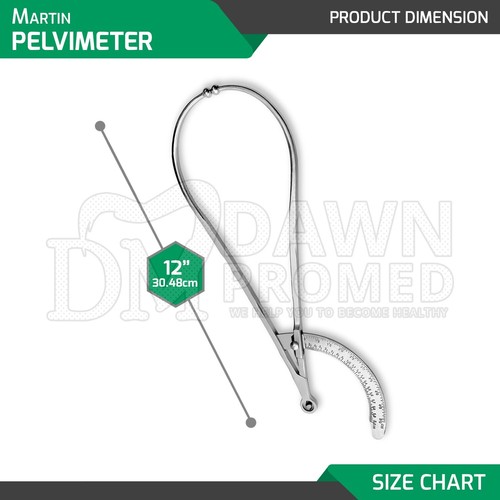 Martin Pelvimeter Breadth Caliper 12"Pelvic Measuring OB/GYN Surgical ...