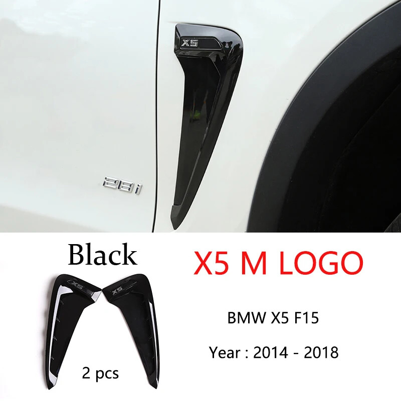Side Wing Fender Trims X5 M Black Air Flow Vents for 14-18 BMW X5 X5M ...