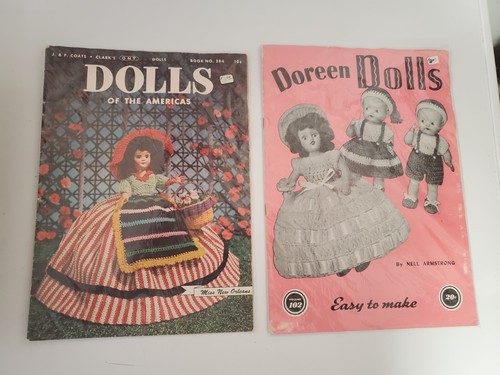 Vintage 1950s Doreen Dolls crochet pattern vol. 102 booklet 8" & 11 ...