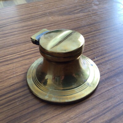 CAPSTAN INKWELL WITH GLASS LINER~SOME DAMAGE~FOR REPAIR HENCE PRICE ...
