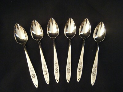 Oneida Community MY ROSE Fruit / Grapefruit Spoons (Set of 6) REDUCED ...