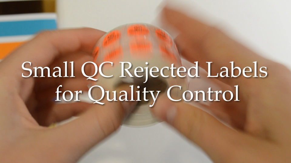 Quality Control QC Rejected Stickers, 1/2 Inch Round, 1000 Labels on a ...