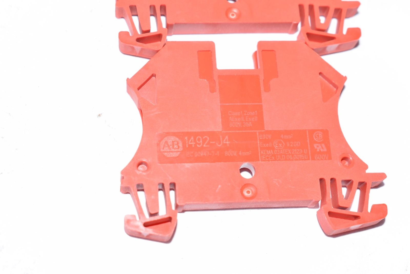 Lot of 2 NEW Allen Bradley 1492-J4 Terminal Blocks - Red | eBay